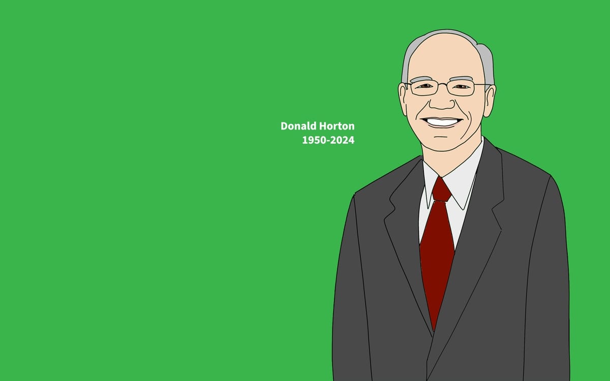 We Salute Donald R. Horton, Founder Of 'America's Builder' We Salute Donald R. Horton, Founder Of 'America's Builder'